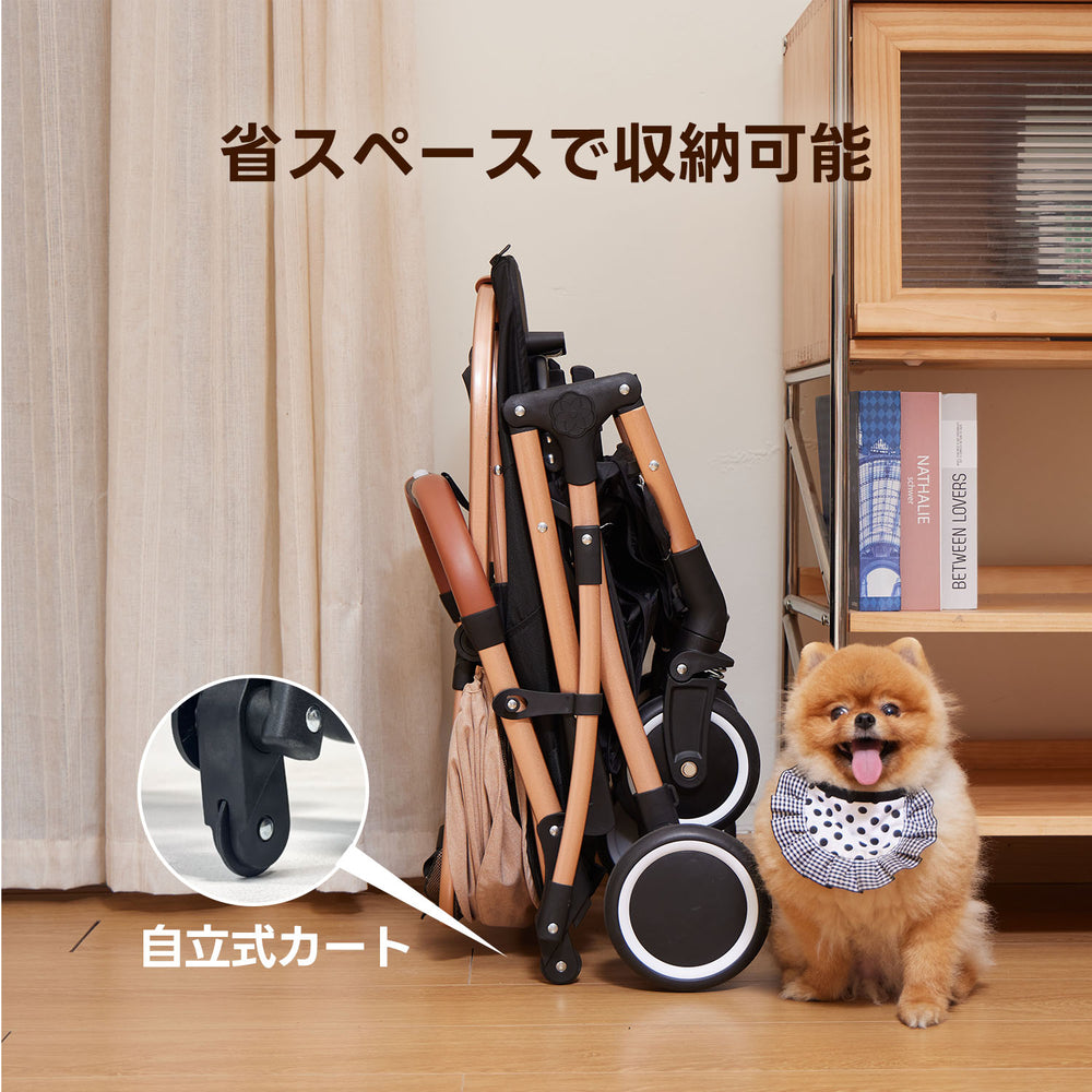 4WAY分離式ペットカート｜車載・散歩に最適な折りたたみ式！中型犬20kg対応・多頭飼いOK｜PETTENA