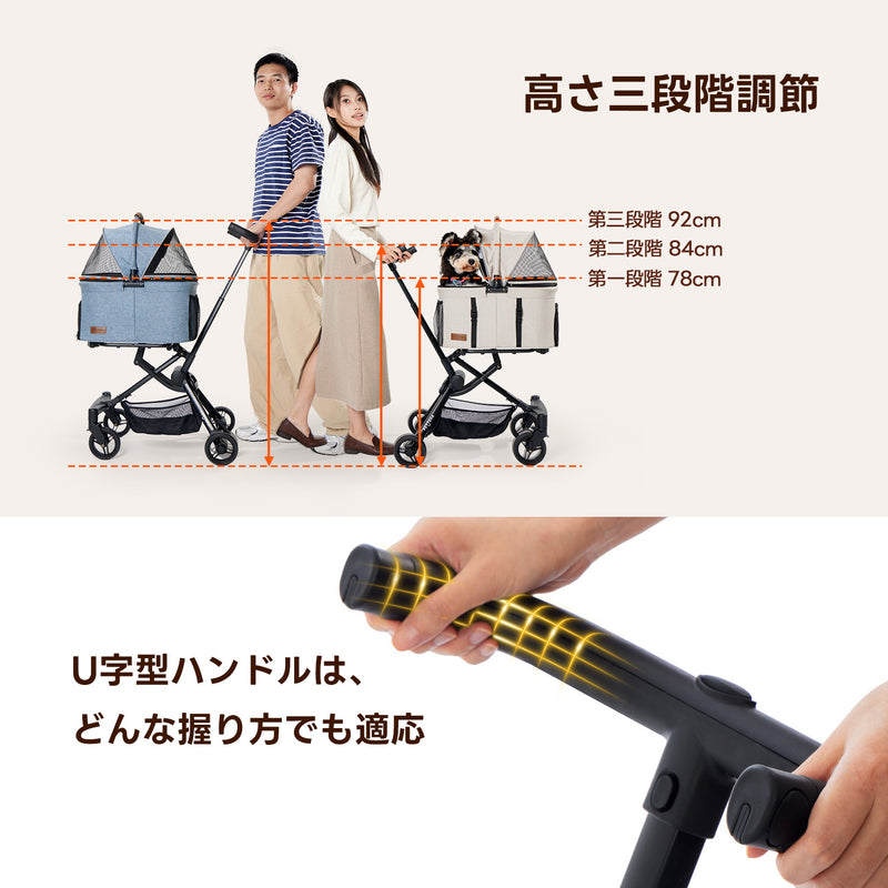 超コンパクト折り畳みペットカート- PETITE