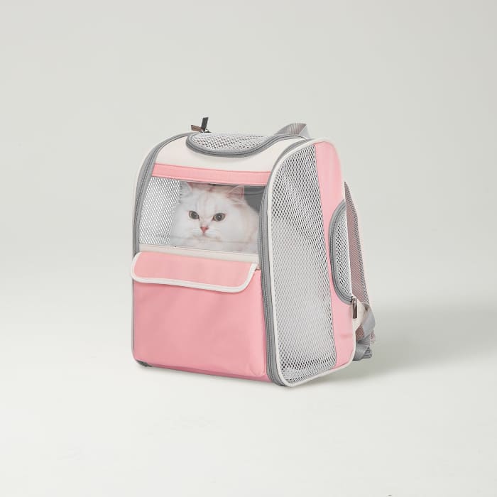 PETTENA - ペット用リュック・猫用キャリーバッグ | 通気性アップ | 3WAY使用 | ピンク