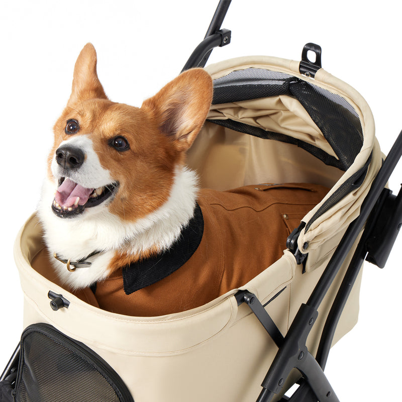 軽量ワンタッチ折りたたみ一体型ペットカート【小型犬・猫・多頭飼い対応】｜PETTENA NEWTON