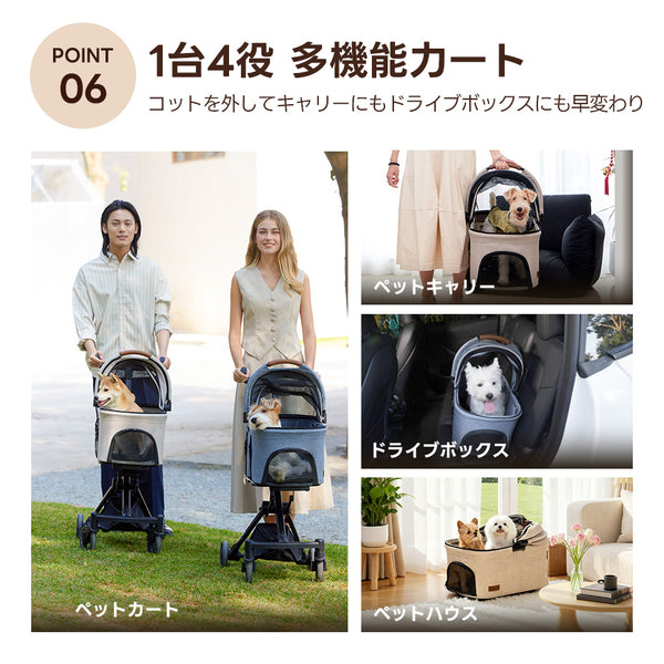【軽くてA4サイズ】PETITEペットカート｜小型犬＆女性に人気の折りたたみ式｜PETTENA公式